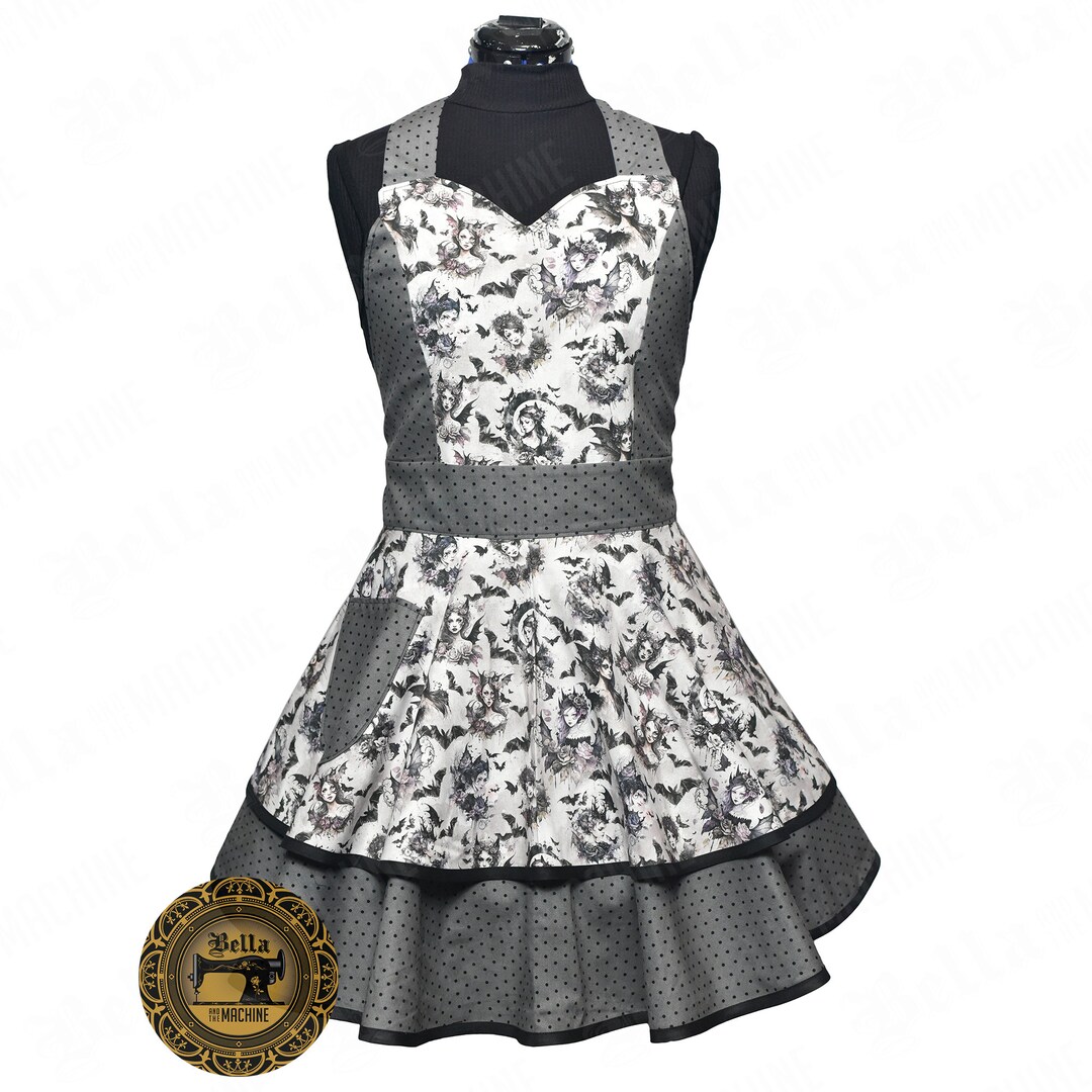 Gothic Fairy Flirty Vintage Inspired Halloween Apron - Etsy