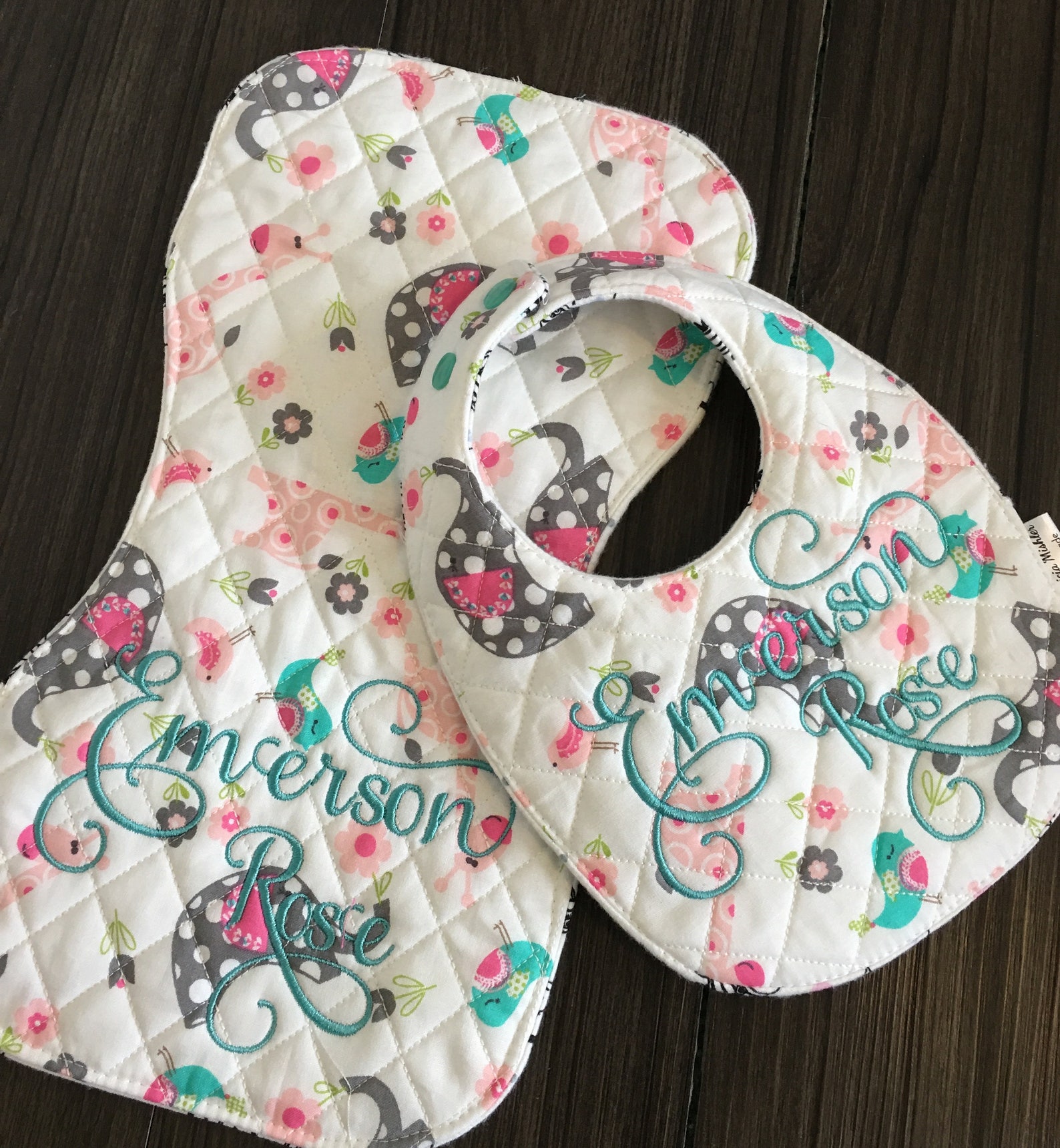 Custom Boutique Personalized Baby Gift Set/3piece Set/Handmade | Etsy