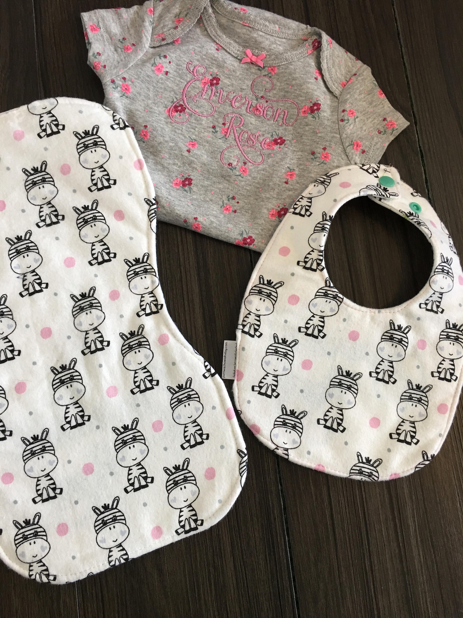 Custom Boutique Personalized Baby Gift Set/3piece Set/Handmade | Etsy