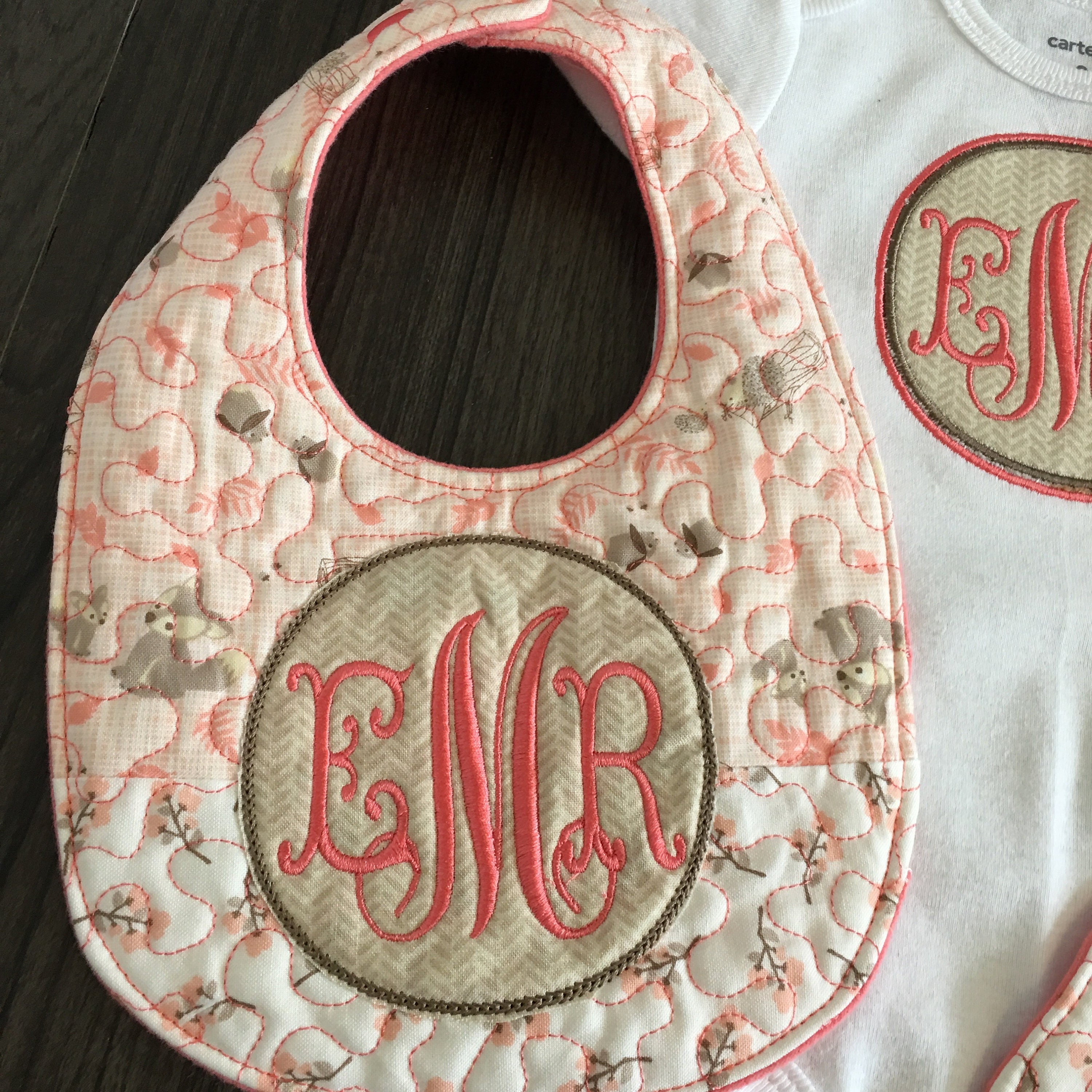 Custom Boutique Personalized Baby Gift Set/3piece Set/Handmade | Etsy