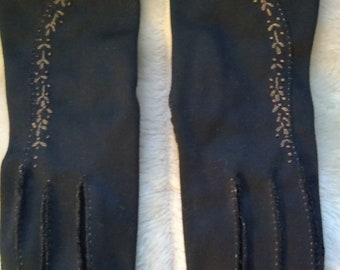 Embroidered gloves | Etsy