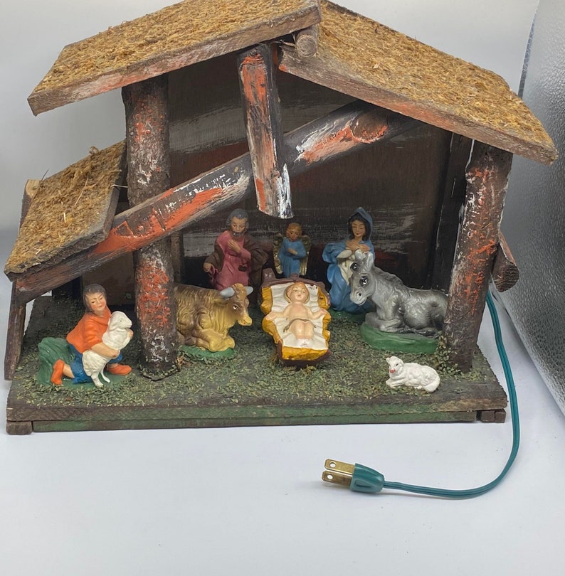 Christmas Nativity Manger Vintage Wood - Etsy