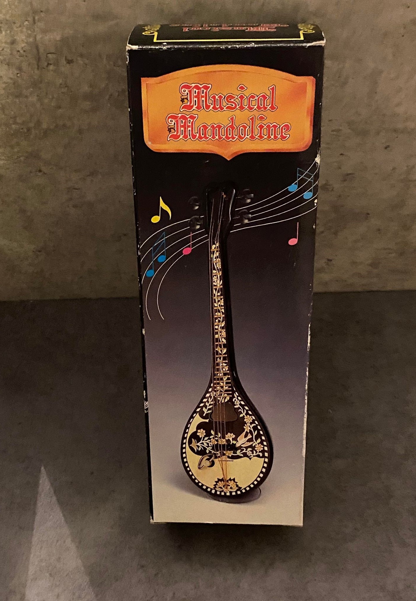 NIB Vintage Miniature Mandolin Wind-up Music Box - Etsy