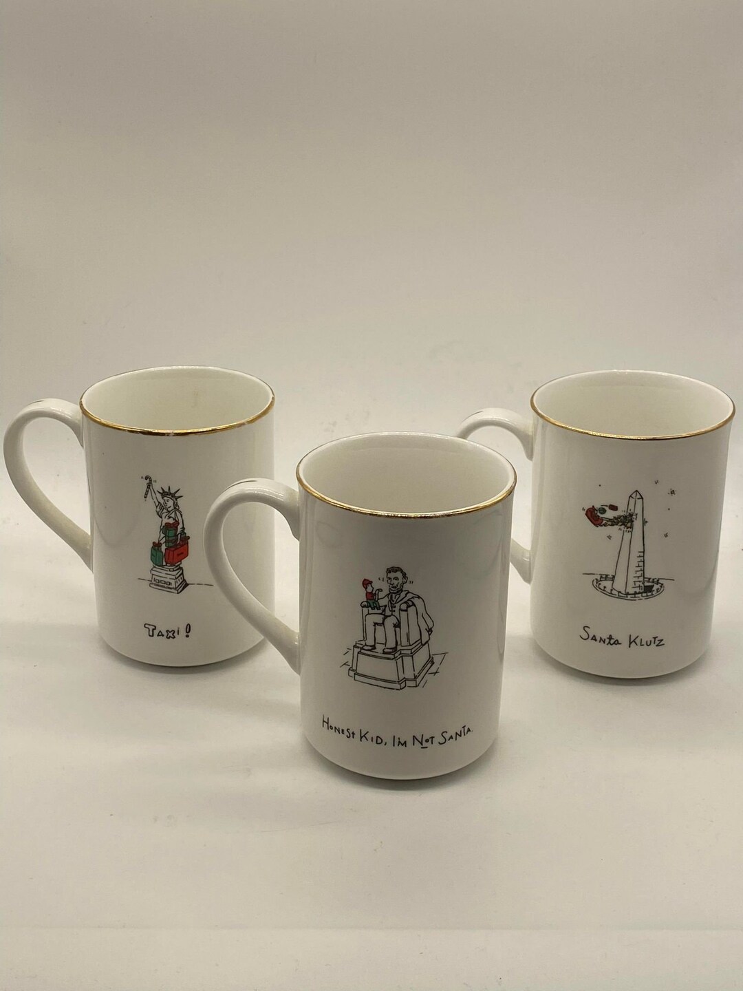 Vintage Merry Masterpieces Set of 3 Christmas Mugs 1999 - Etsy