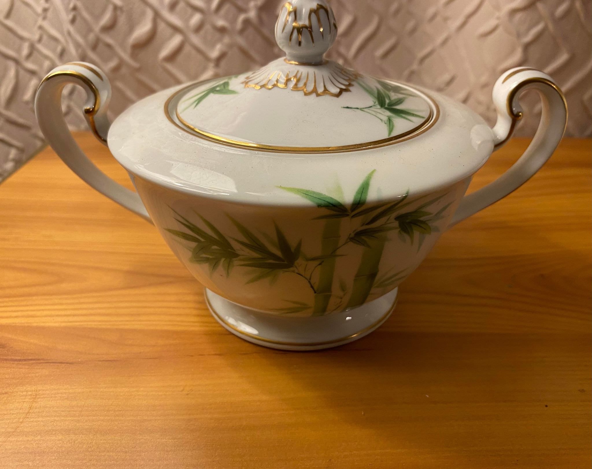 Vintage Noritake Green Bamboo Toki Kaisha #1538G Cream & Sugar Set - Etsy