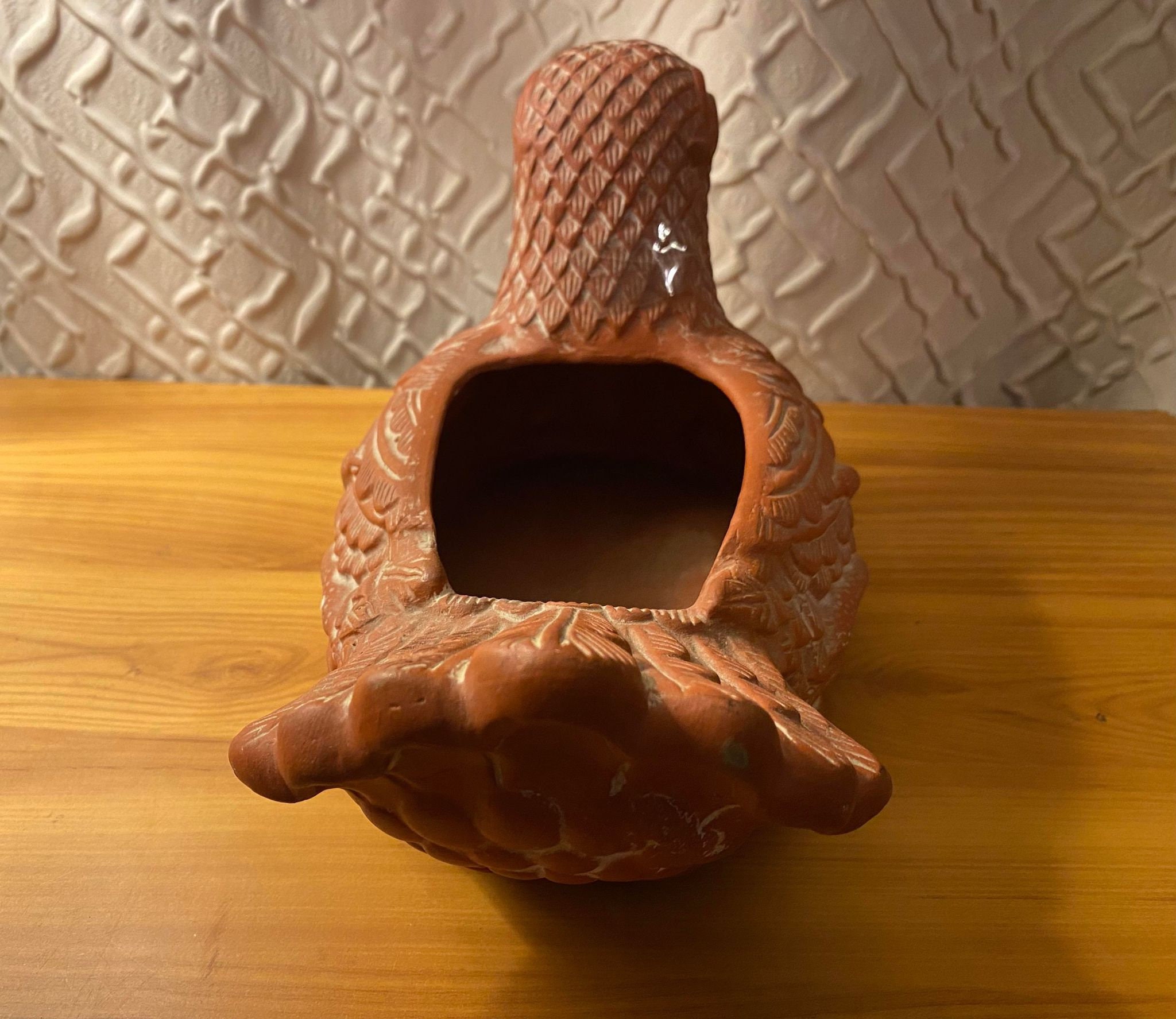 Vintage Terracotta Brown Bird Planter by Teleflora Made in - Etsy