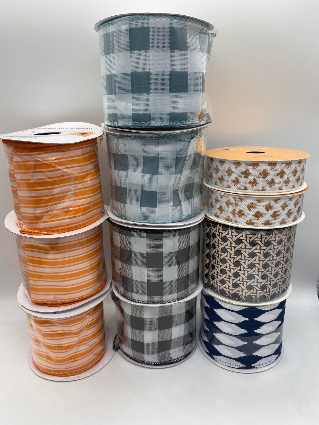 New 11 Rolls Wired Ribbon - 105 Feet - Etsy