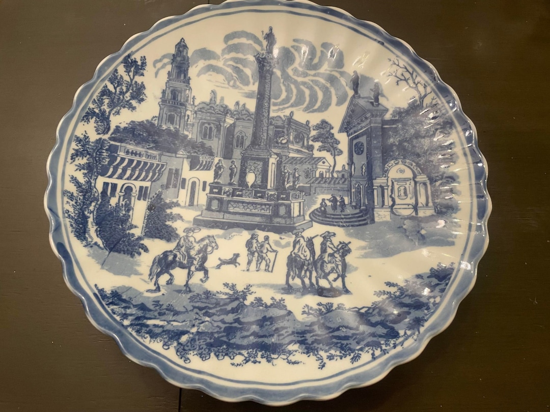 Vintage Victoria Ironstone Blue and White 12" Platter - Etsy