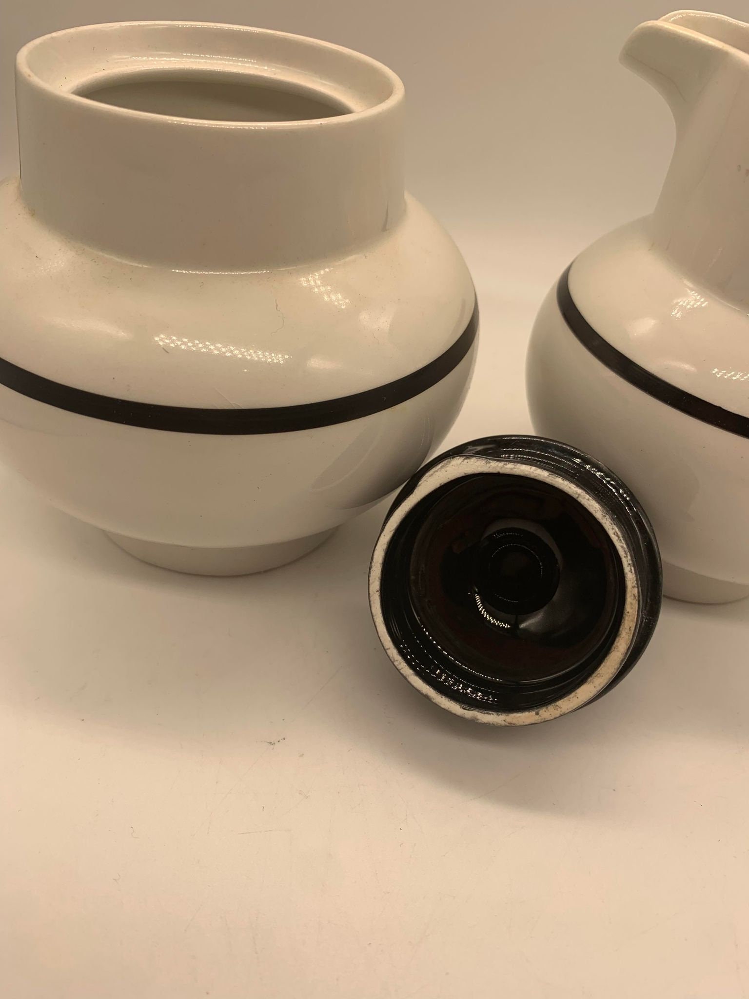 Vintage MCM J & G Meakin White With Black Band Creamer and - Etsy