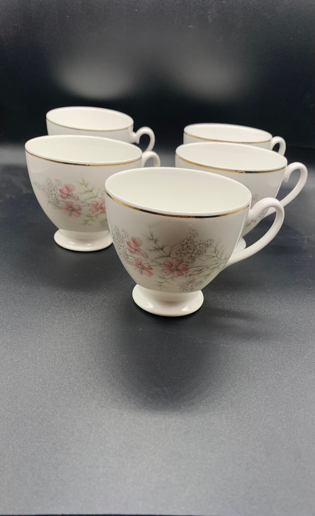 Vintage Set of 5 Mayfair Bone China Teacups - Etsy