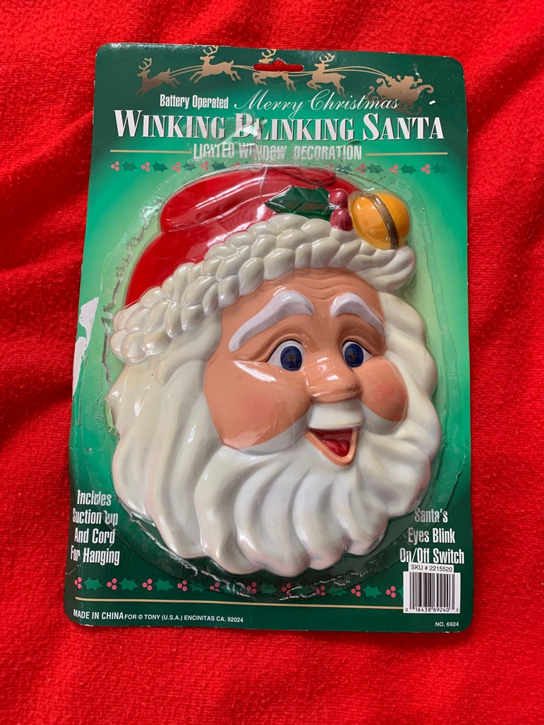 Winking Blinking Santa - Etsy