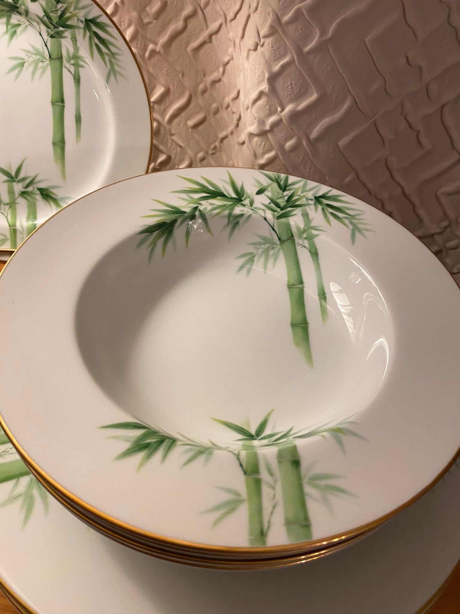 Vintage Noritake Green Bamboo Dinnerware for Four Toki Kaisha 1538G - Etsy