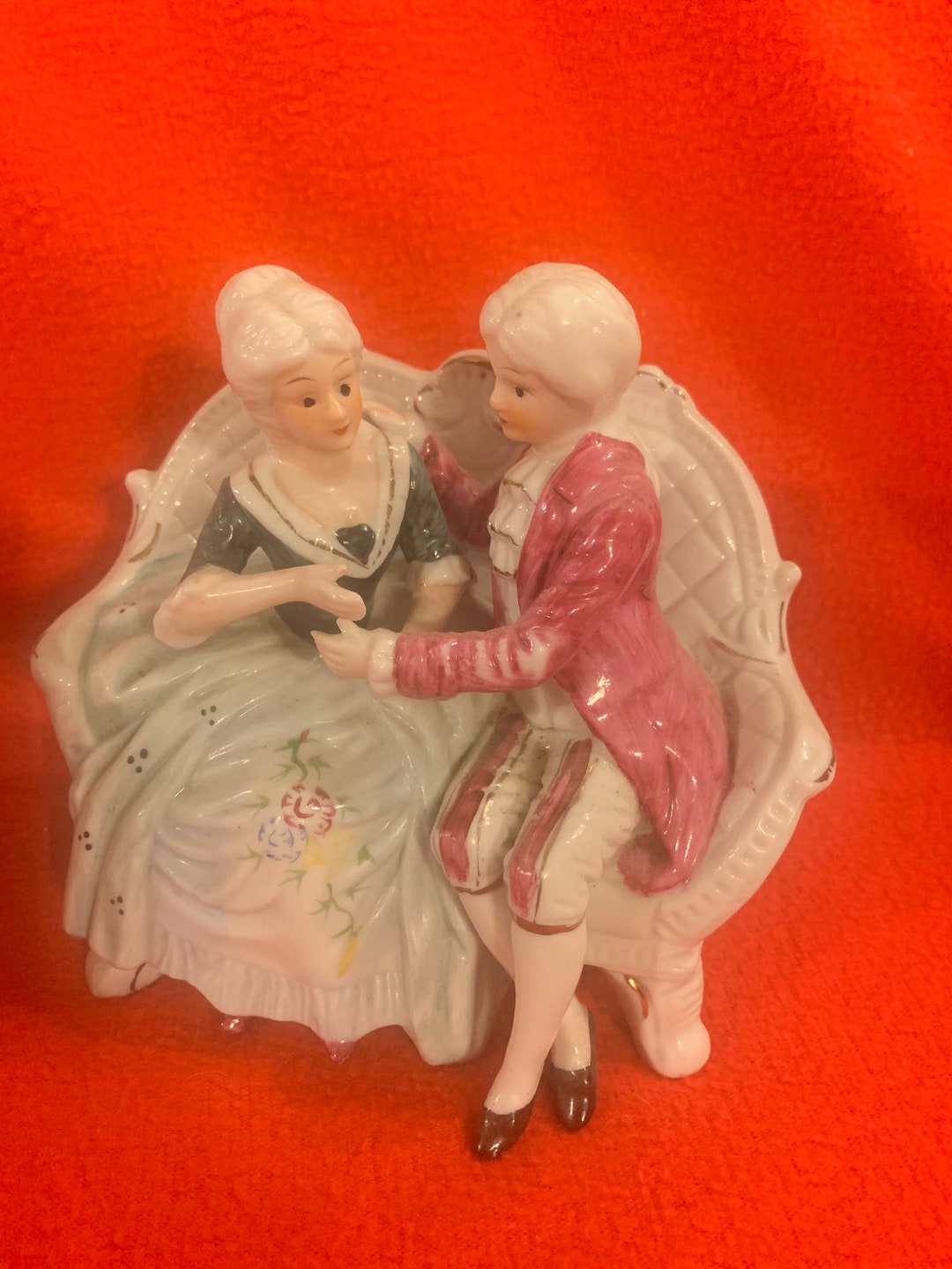 Vintage Handgemalt Man and Woman Figurine - Etsy