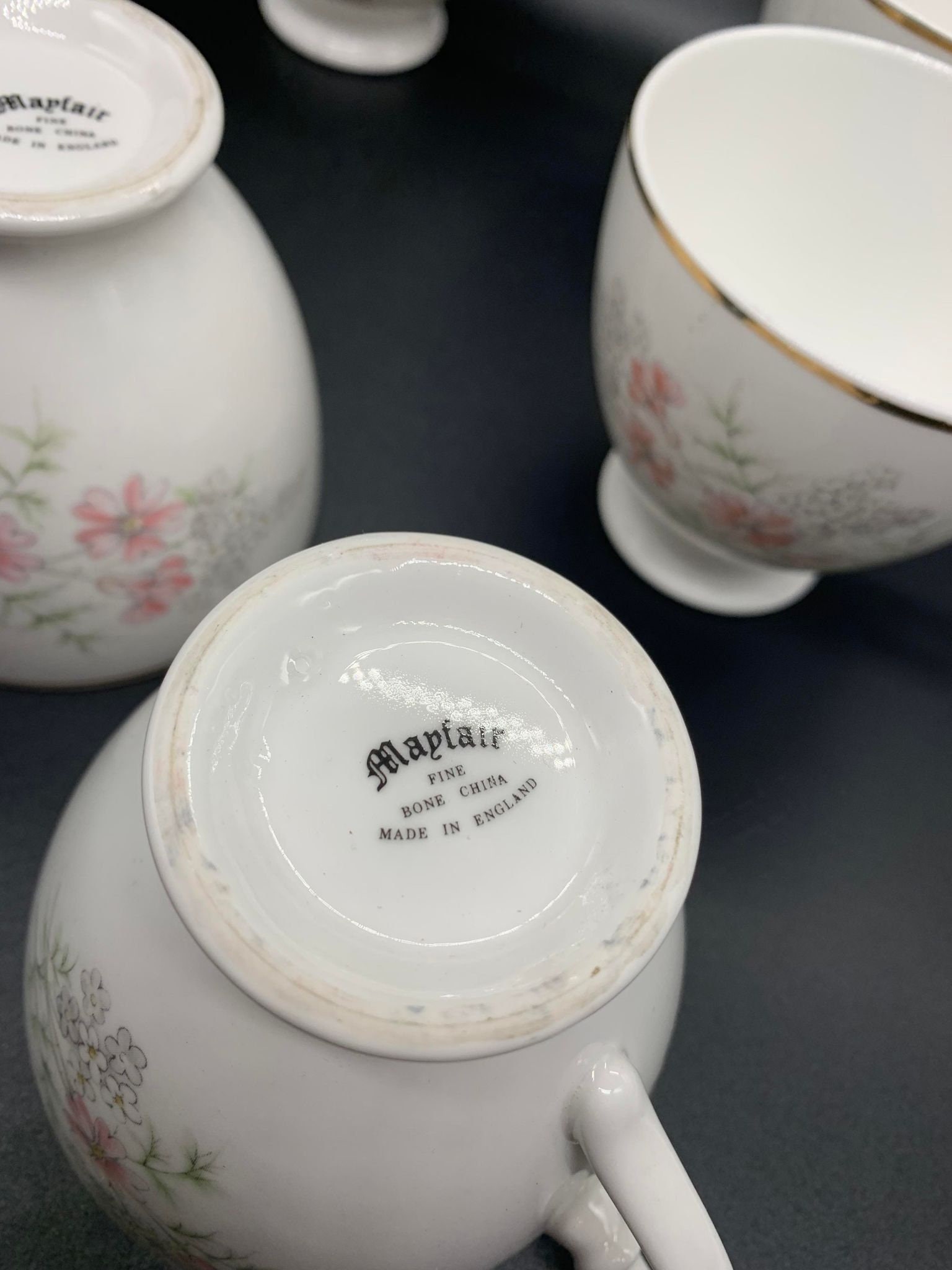 Vintage Set of 5 Mayfair Bone China Teacups - Etsy