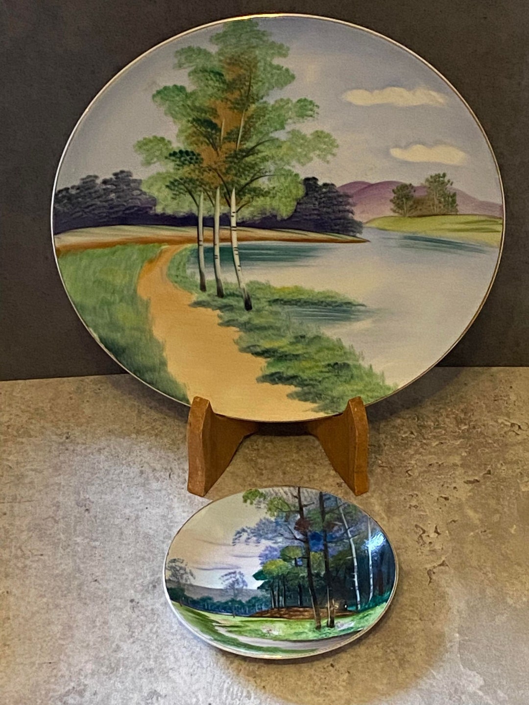 Vintage T.M.J. Japan Hand Painted Decorative Plates - Etsy