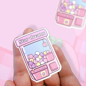 Dream Machine Sticker Gacha Crane Game Kawaii Sticker Cute Sticker ...