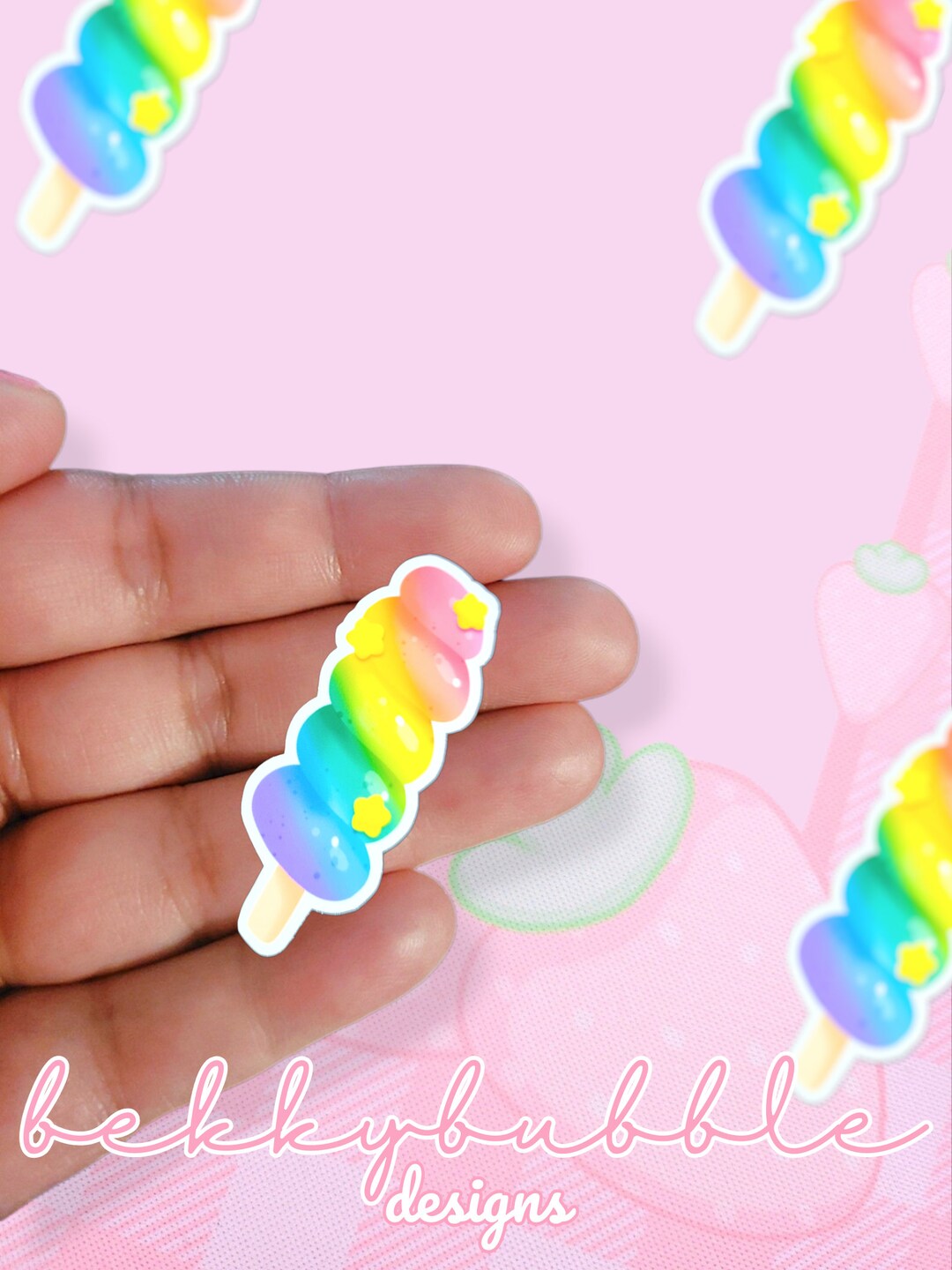 Rainbow Lolly Sticker Candy Sticker Lollipop Sticker - Etsy