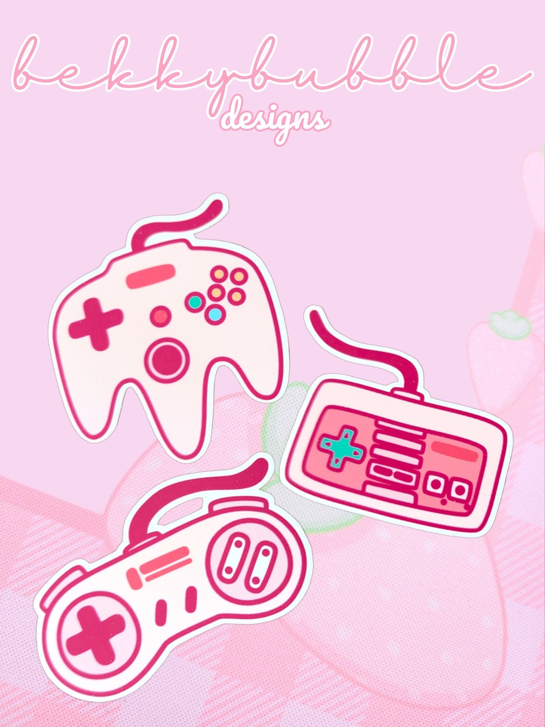 Retro Gaming Stickers Gamer Girl Gaming Stickers Controller Stickers ...
