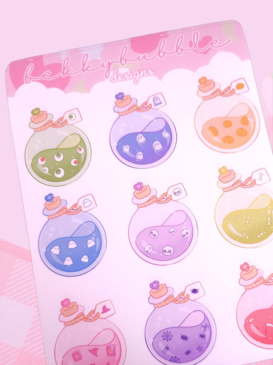 Spoopy Potions Sticker Sheet Halloween Halloween Stickers - Etsy