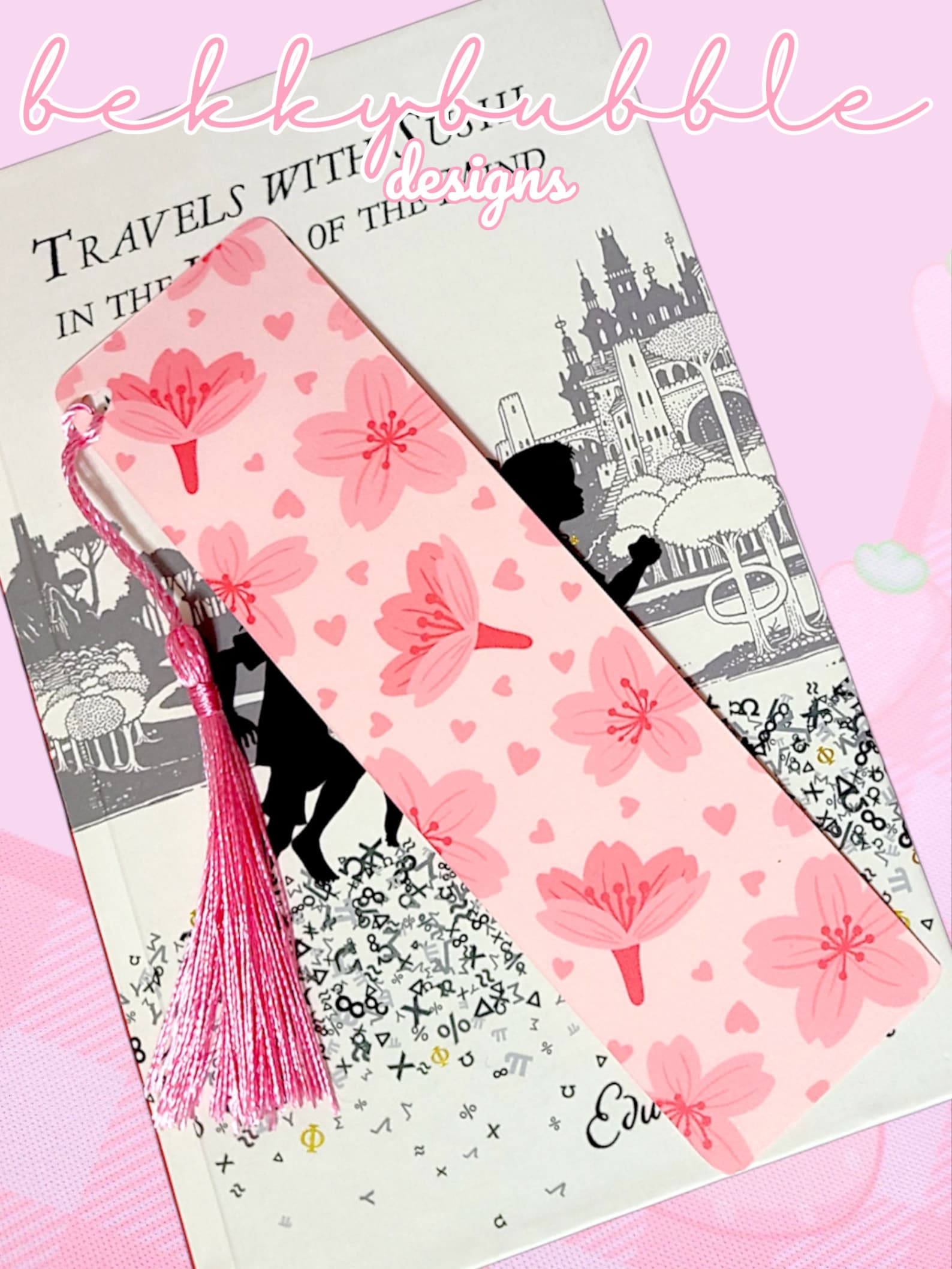 Sakura Bookmark Cherry Blossom Pink Bookmark Flower Bookmark Kawaii ...