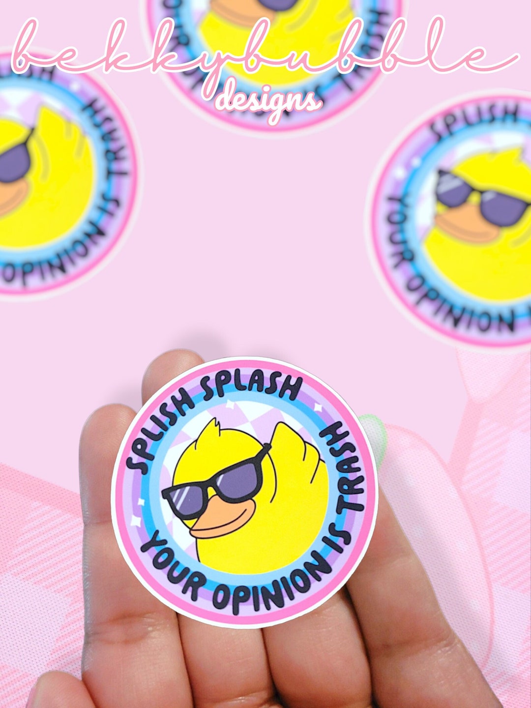 Splish Splash Sticker Funny Sticker Duck Sticker Snarky Sticker Trash ...