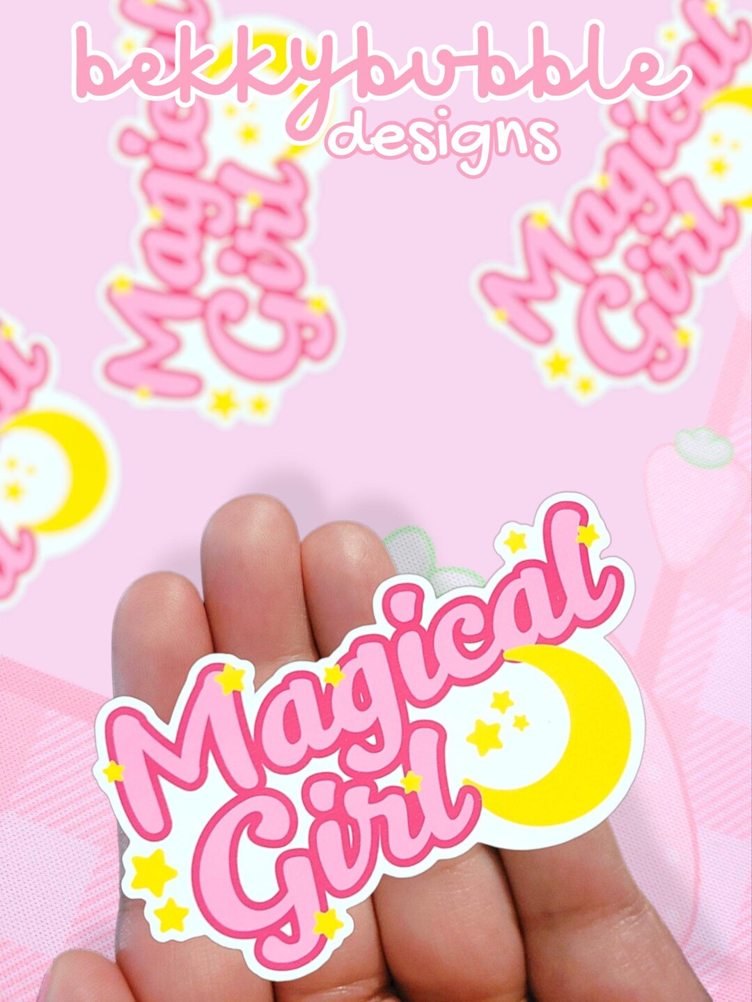 Magical Girl Sticker | Kawaii Sticker | Cute Sticker | Moon Sticker ...