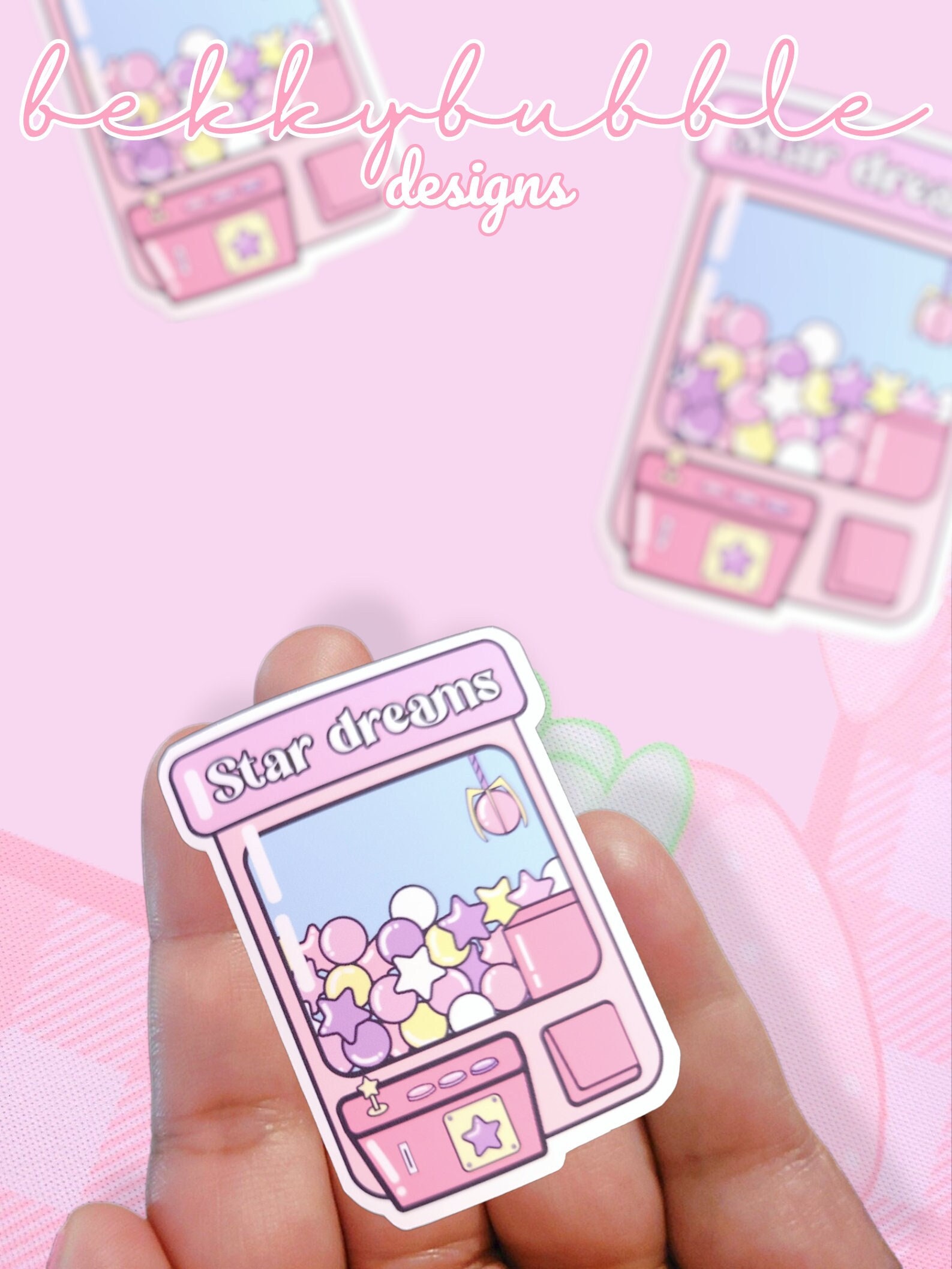 Dream Machine Sticker Gacha Crane Game Kawaii Sticker Cute Sticker ...