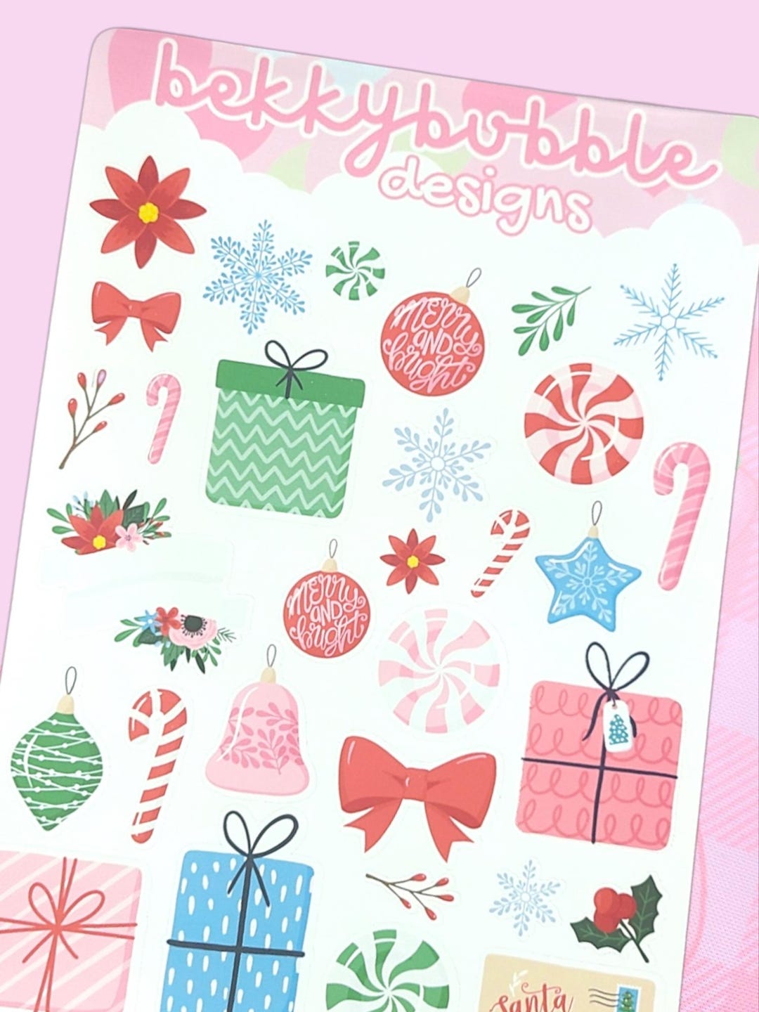 Winter Dreams Sticker Sheet | Christmas | Holiday Stickers | Cute ...