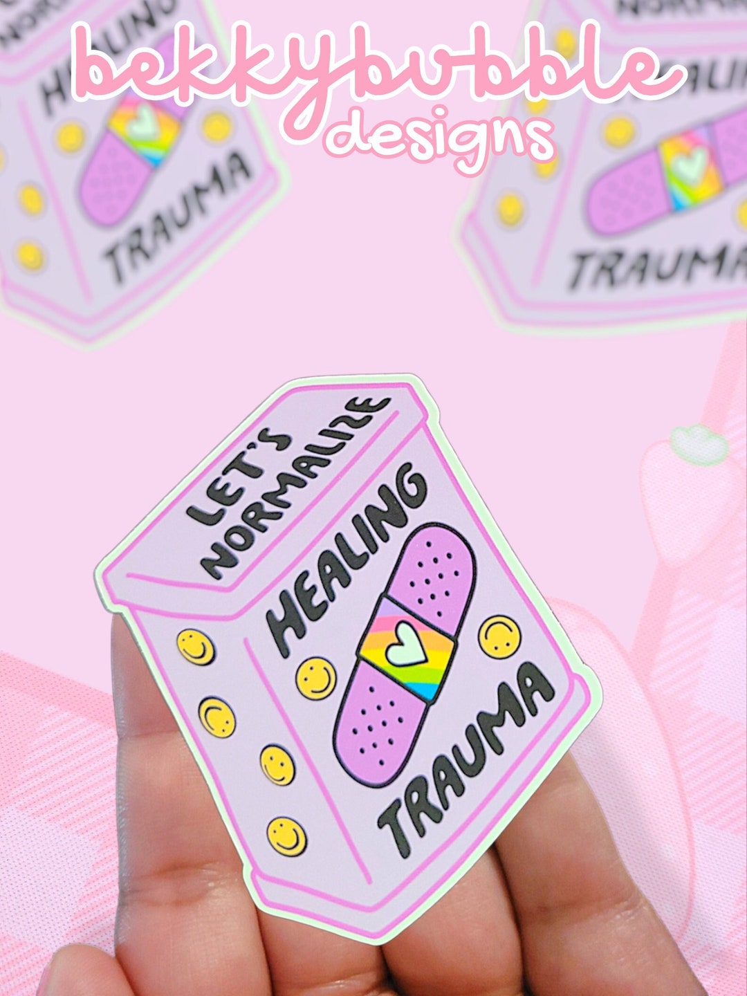 Healing Trauma Sticker Bandaid Sticker Bandages Sticker Positive ...