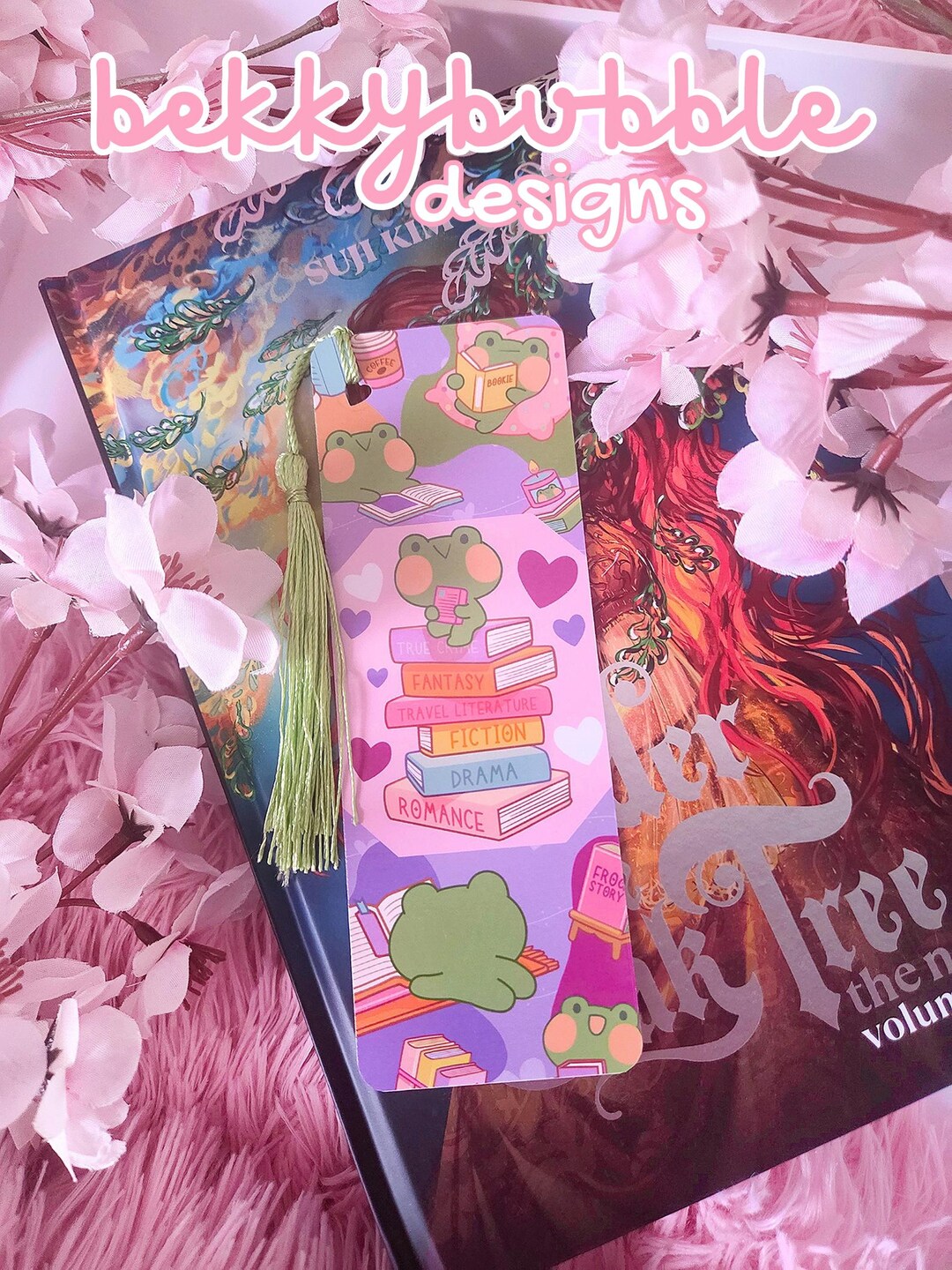 Froggy Reads Bookmark: Kawaii Frog Bookmark (laminated With Tassel) - Etsy