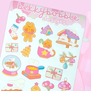 Winter Days Sticker Sheet | Kawaii Sticker | Winter Sticker ...