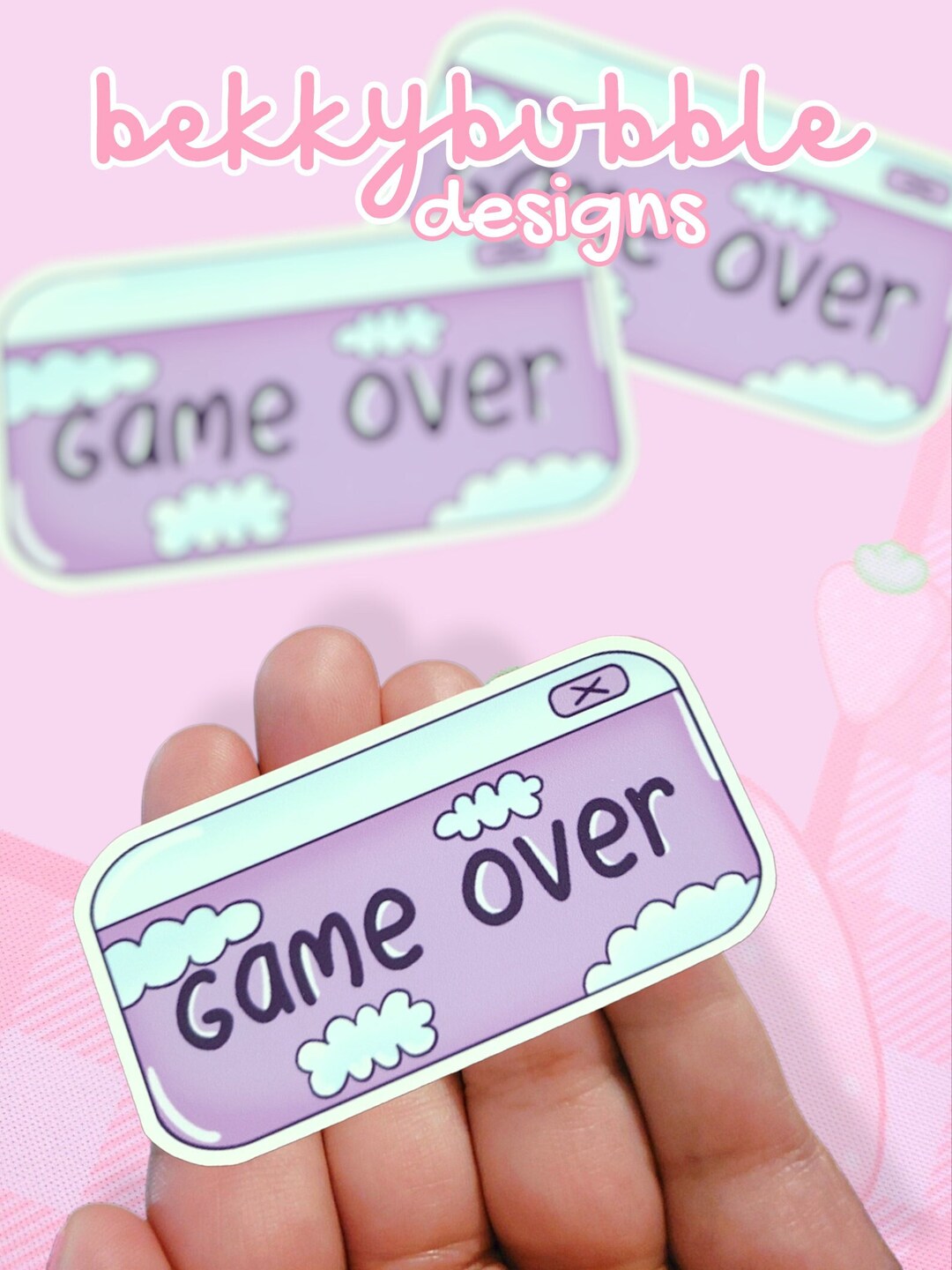 Game Over Sticker Gamer Girl Gaming Sticker Gamer Girl Sticker Computer ...