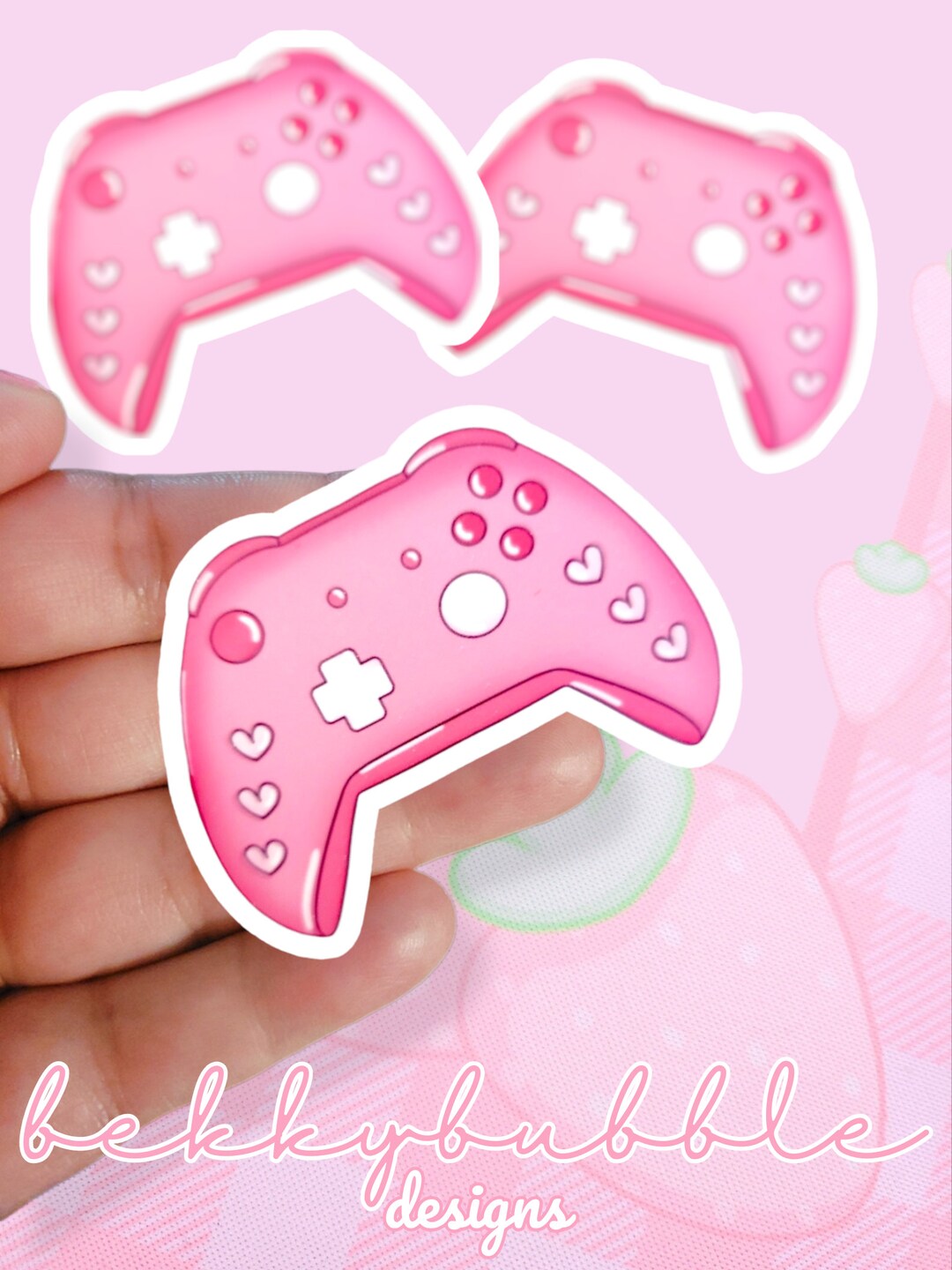 Pink Controller Sticker Kawaii Sticker Gaming Gamer Girl Kawaii Gamer ...