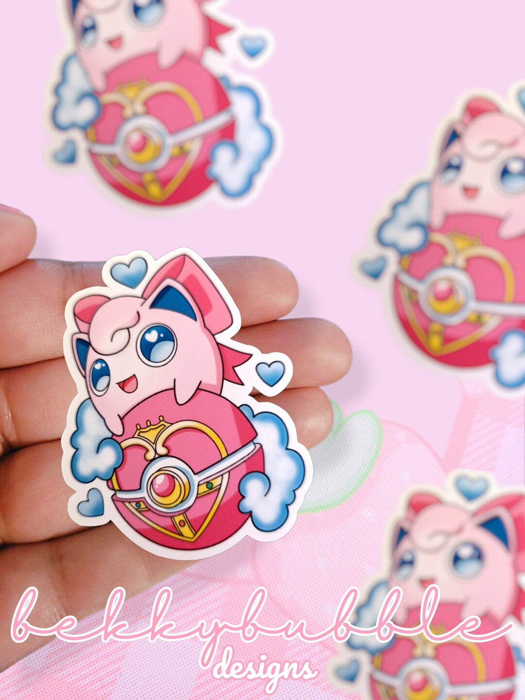 Magical Puff Sticker Pokemon Inspired Jigglypuff Sticker - Etsy