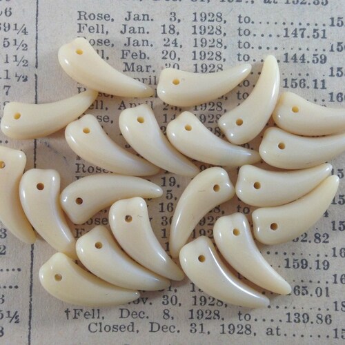 Czech Glass Claw Beads Animal Teeth Fangs Spikes Daggers | Etsy