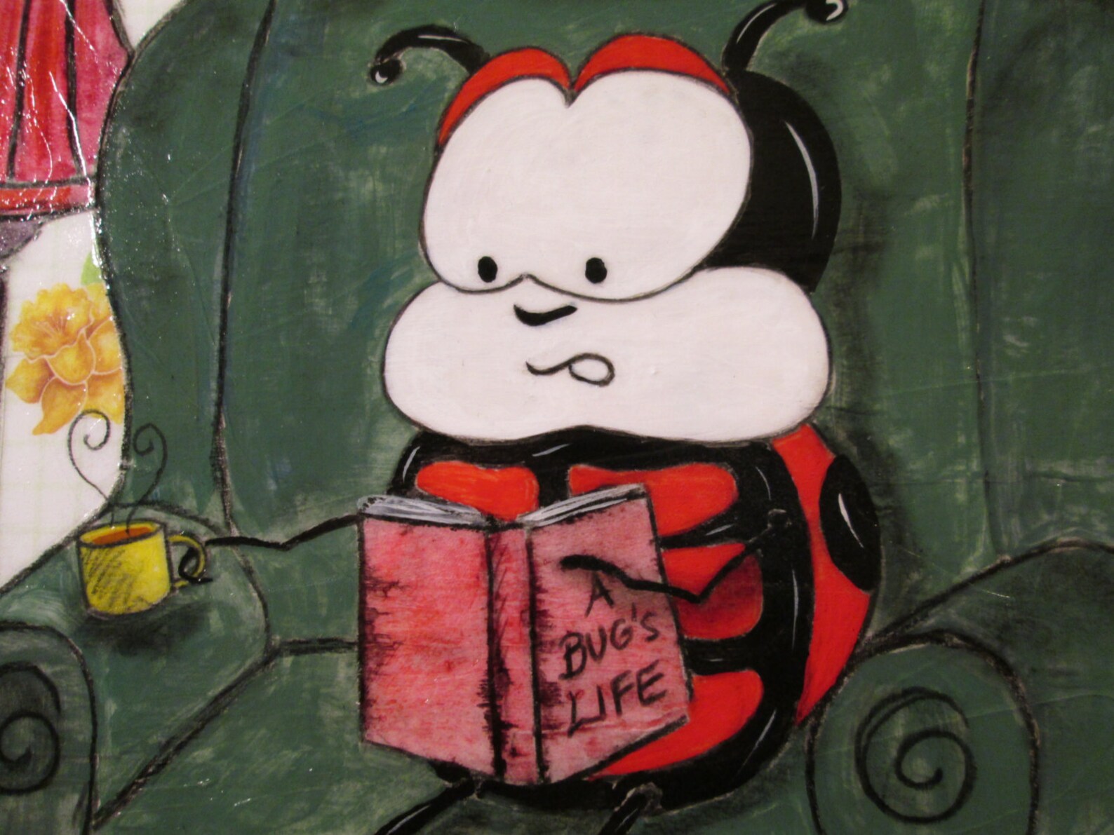 Mixed Media Larry the Ladybug Coffee Mug Tea Hot Chocolate Lamp Ceville ...