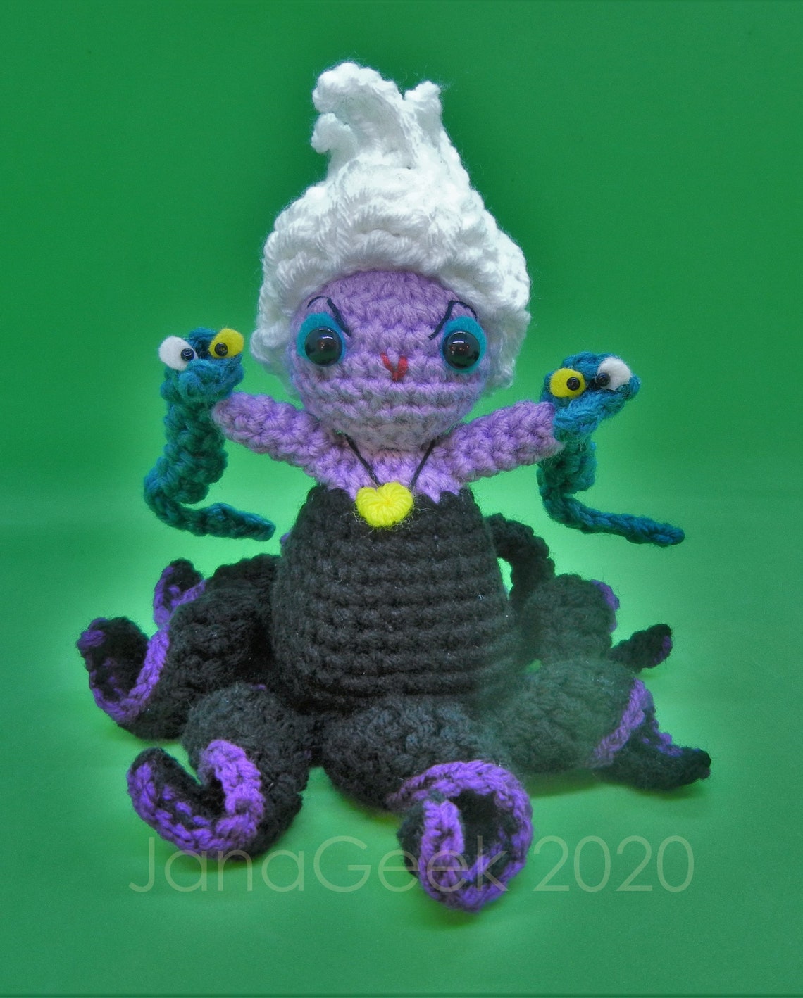Little Mermaid Sea Witch With Eels Amigurumi Doll Crochet Pattern - Etsy