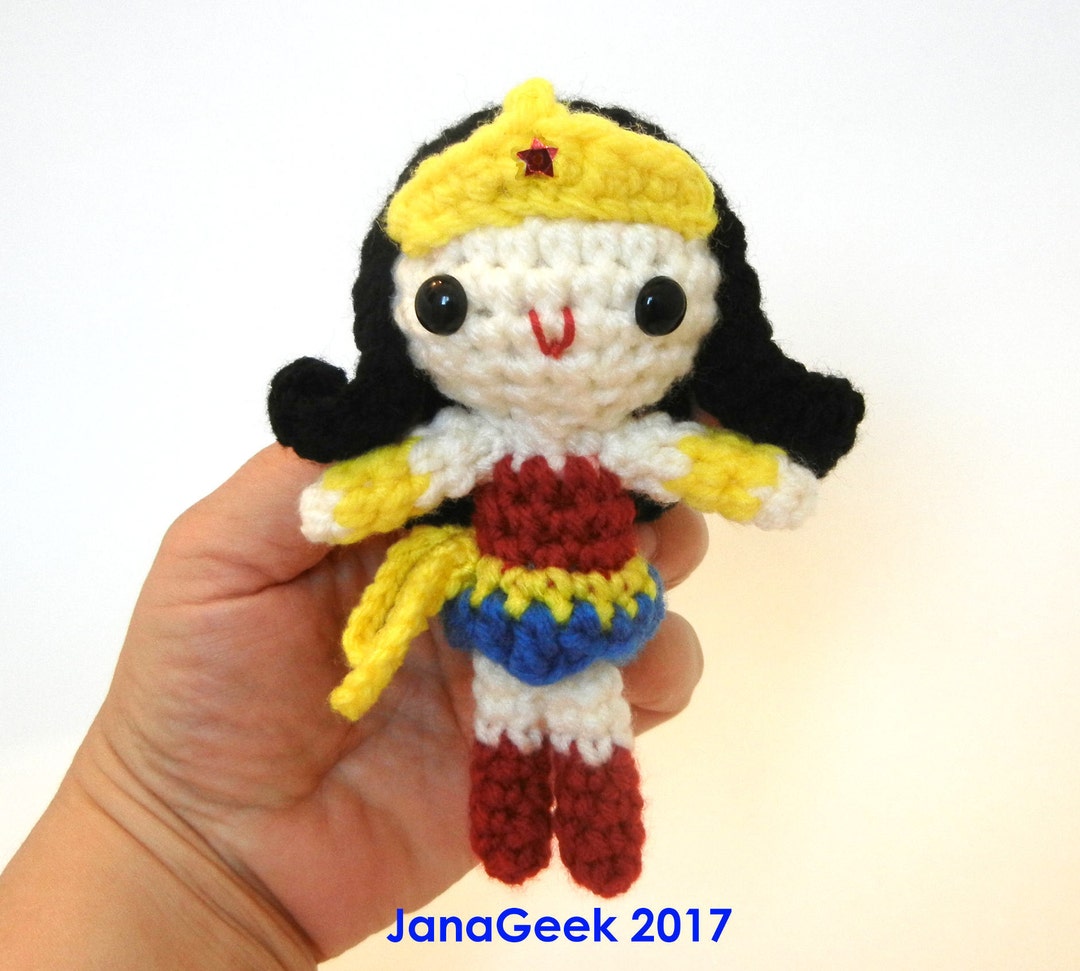 Wonder Woman-inspired Amigurumi Crochet Doll Pattern - Etsy