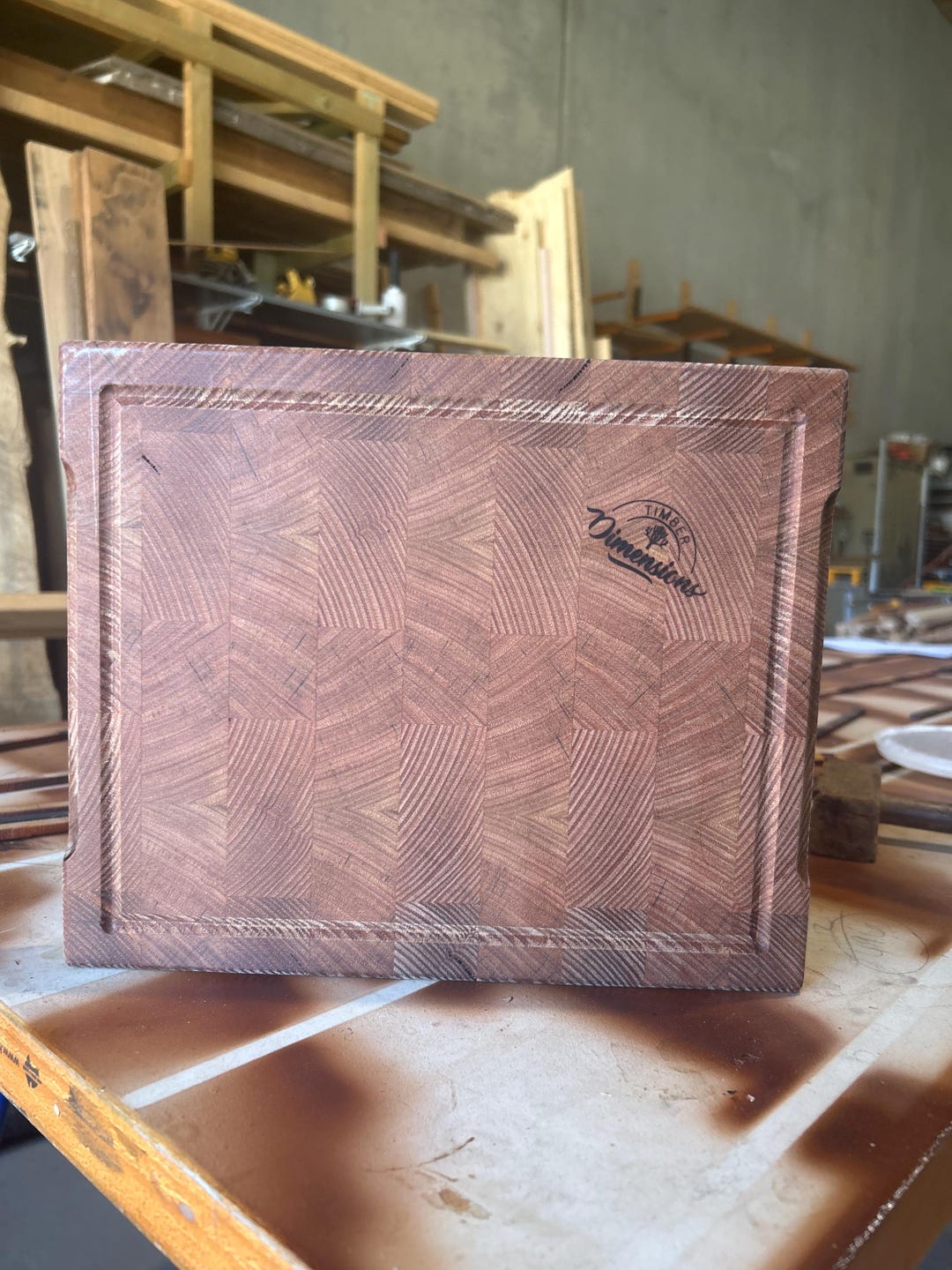 End Grain Chopping Board 300mm X 250mm - Etsy
