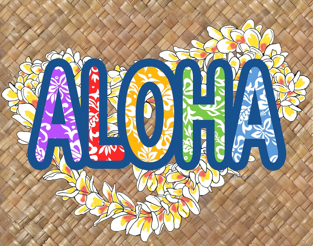 ALOHA GREETING, Hawaii Aloha, Hawaiian Welcome, Hawaiian Saying, - Etsy