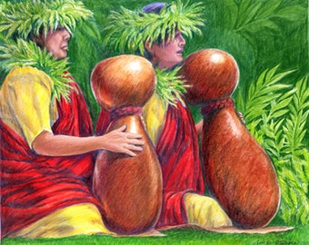 Hawaiian Hula Art - Etsy