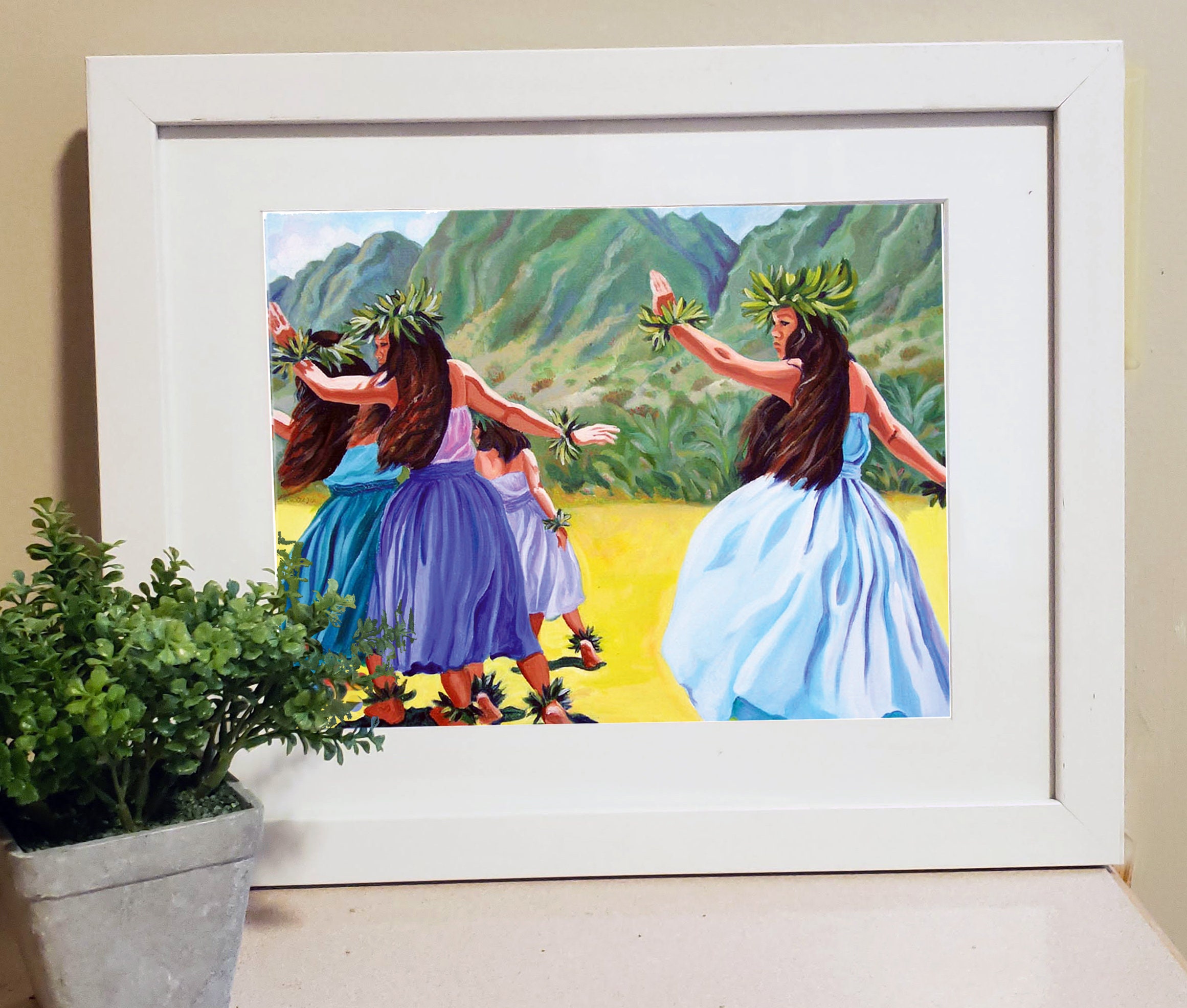 Hawaiian Hula Ho'i, Hawaiian Hula, Hula Dancers, Island Art - Etsy