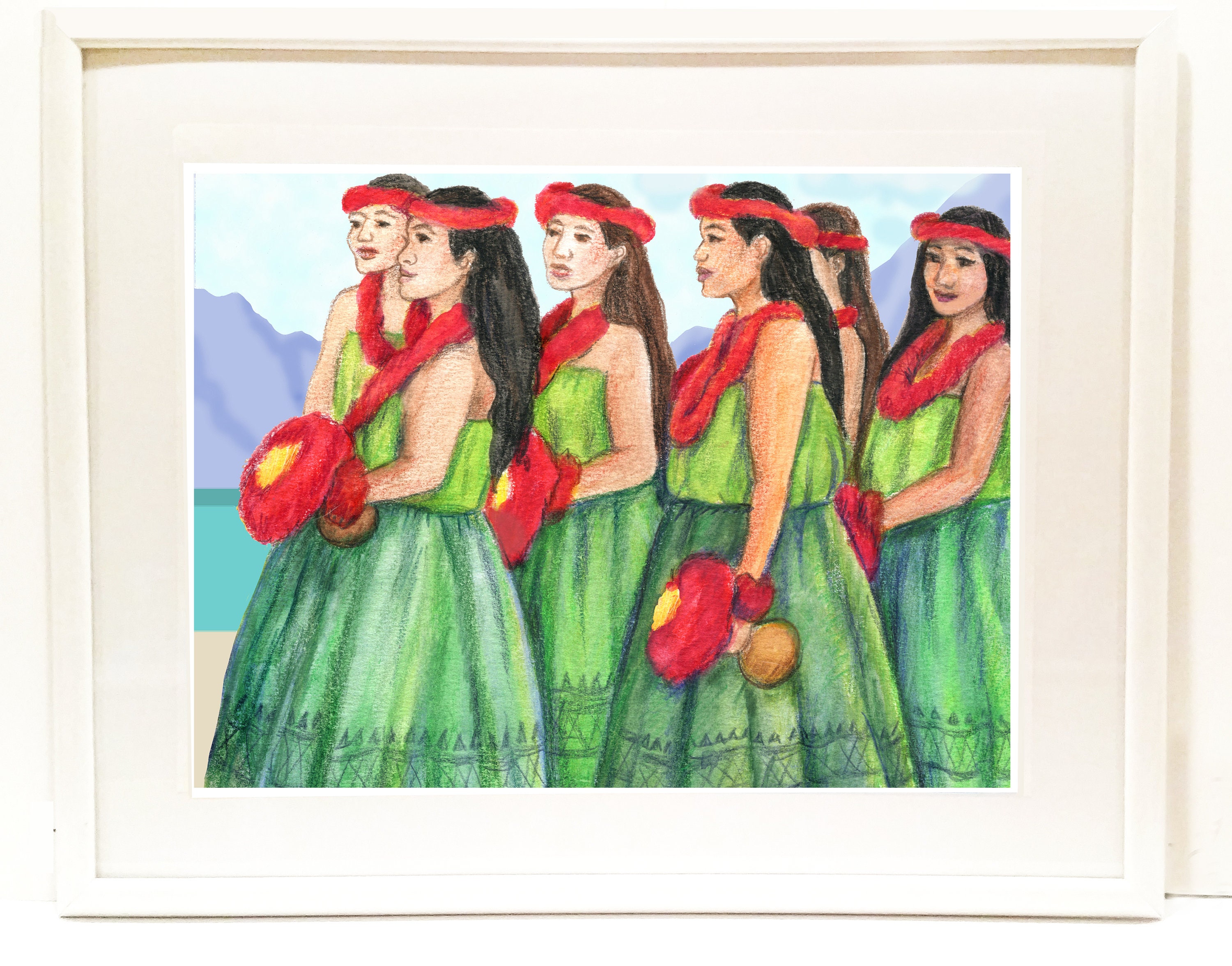 HAWAIIAN HULA HALAU, Hula Dancers Waiting to Dance, Hula Troup ...