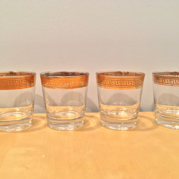 Gold Rim Drinking Glasses - Etsy