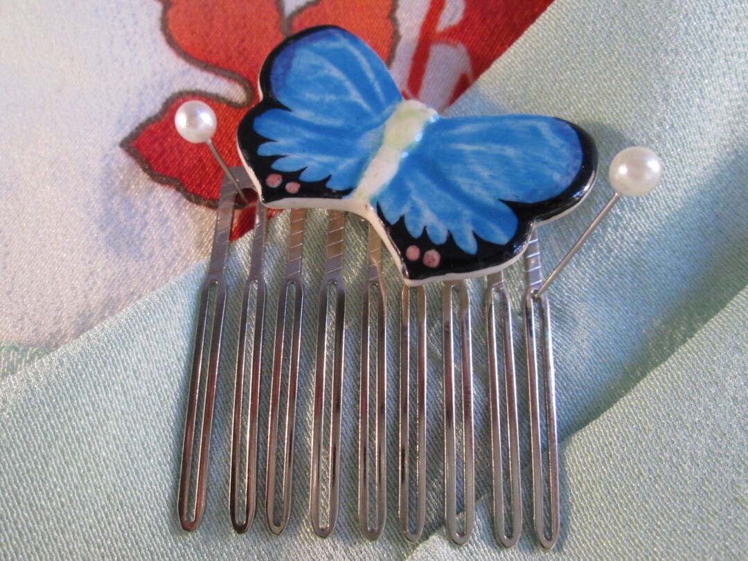 Butterfly Hair Comb - Handmade Hair Accessory - Etsy