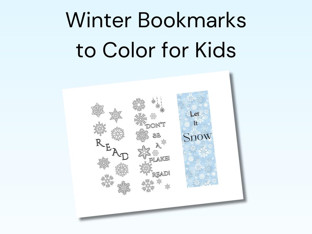 Winter. Bookmarks, Winter Bookmarks to Color, Coloring Bookmarks, Color ...