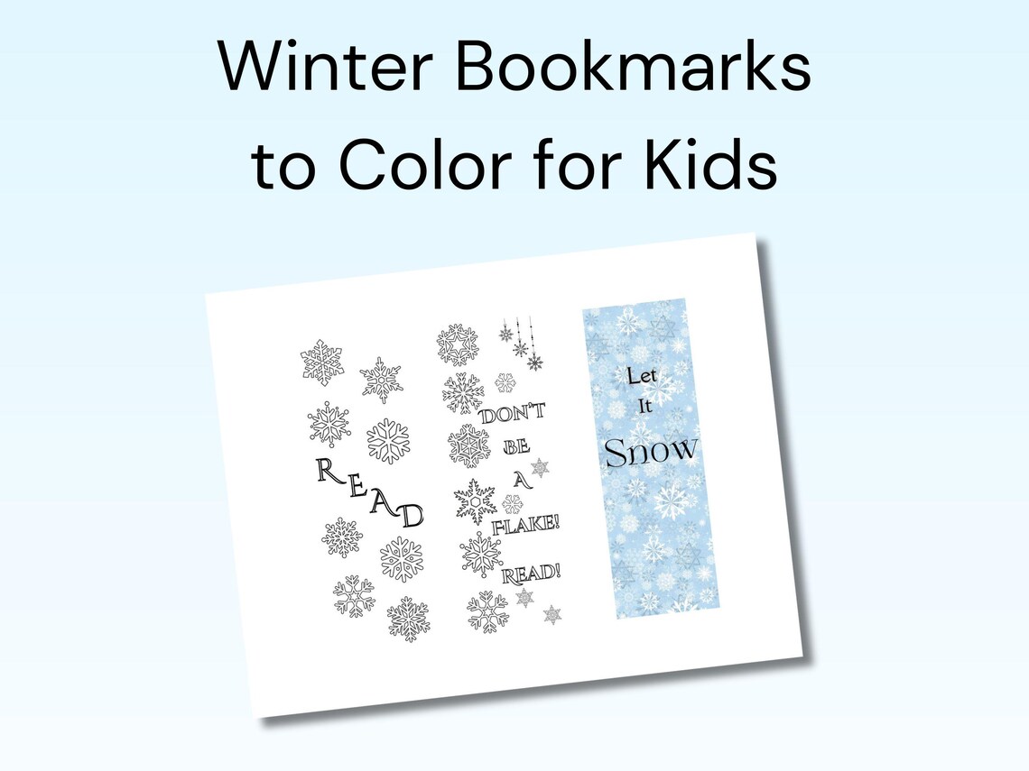 Winter. Bookmarks, Winter Bookmarks to Color, Coloring Bookmarks, Color ...