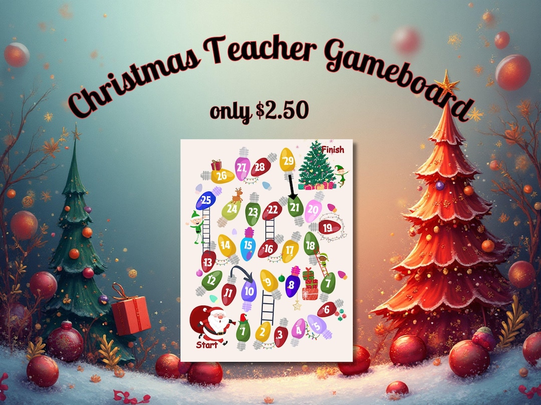 Christmas Gameboard, Printable Gameboard, Christmas Gameboard,teacher ...