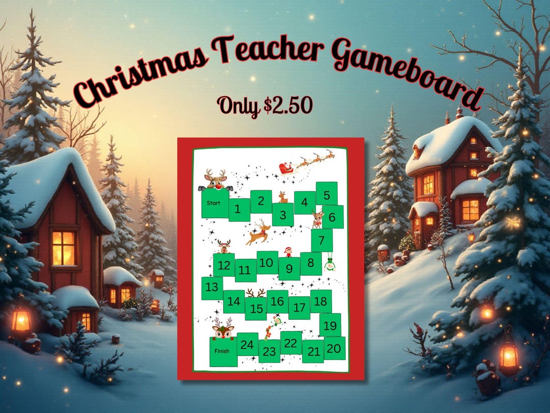 Christmas Game Board, Christmas File Folder Game, Christmas Teacher ...