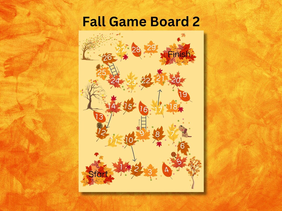 Fall Thanksgiving Board Game, Fall Classroom Game Board, Digital ...